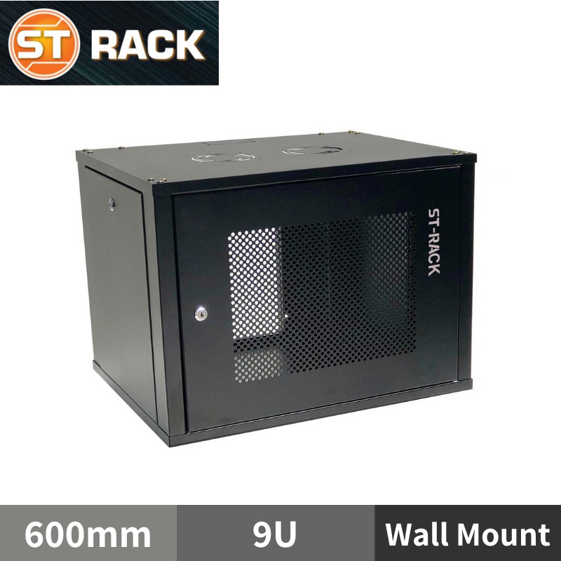 ST RACK WM0966 Wall Mount Rack Enclosure 19" - 600mm DEPTH (9U ...