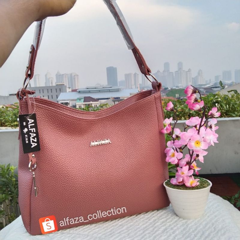 ALFAZA Plain Papirut Hobo Sling Women's BAG size L32cmxH25cmxL11cm | Shopee Malaysia