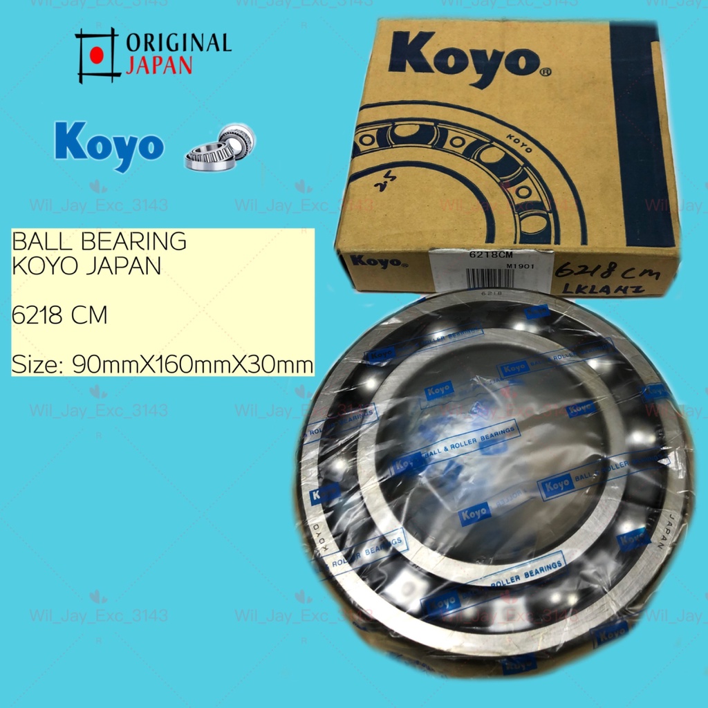 KOYO 6218 CM DEEP GROOVE BALL BEARING KOYO MADE IN JAPAN | Shopee Malaysia