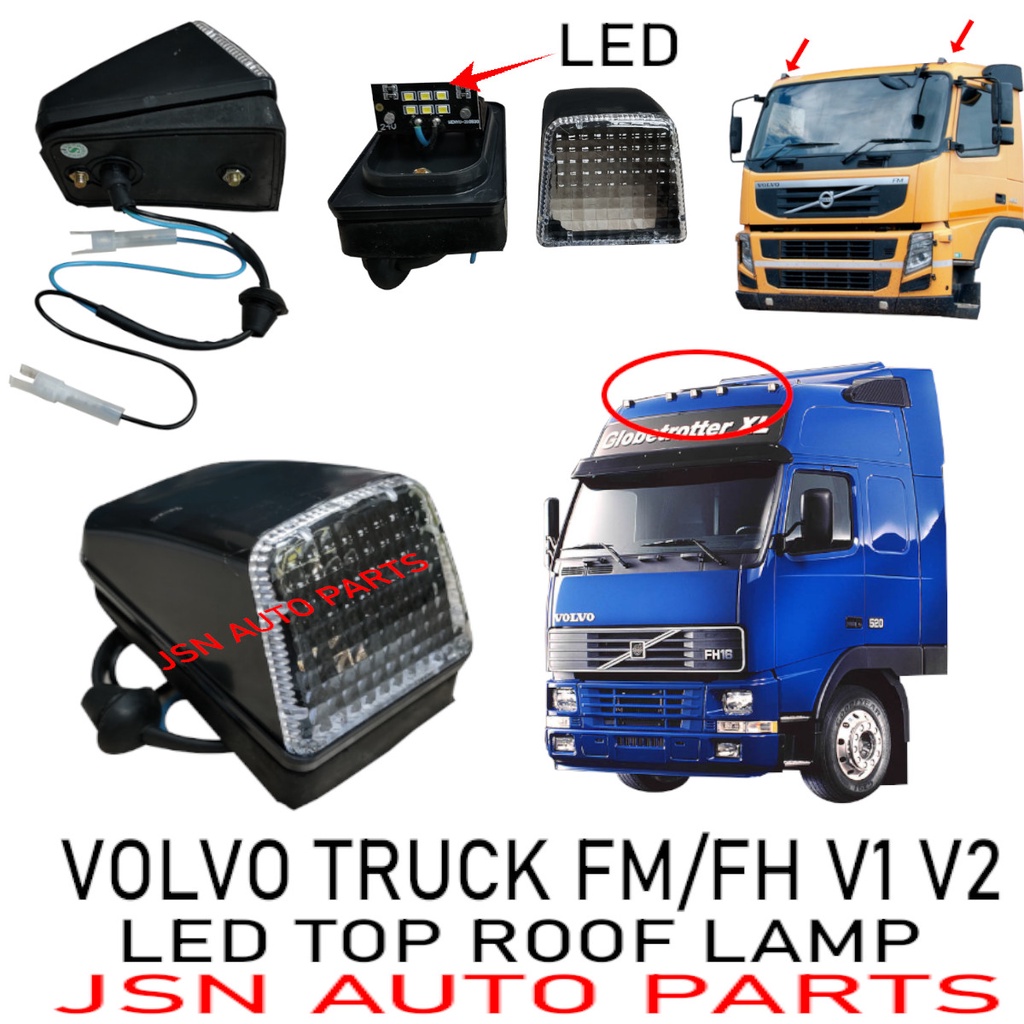 J117S14 LED WHITE COLOR TOP ROOF LAMP VOLVO FM/FH FM10 FM12 V1 V2 TRUCK ...