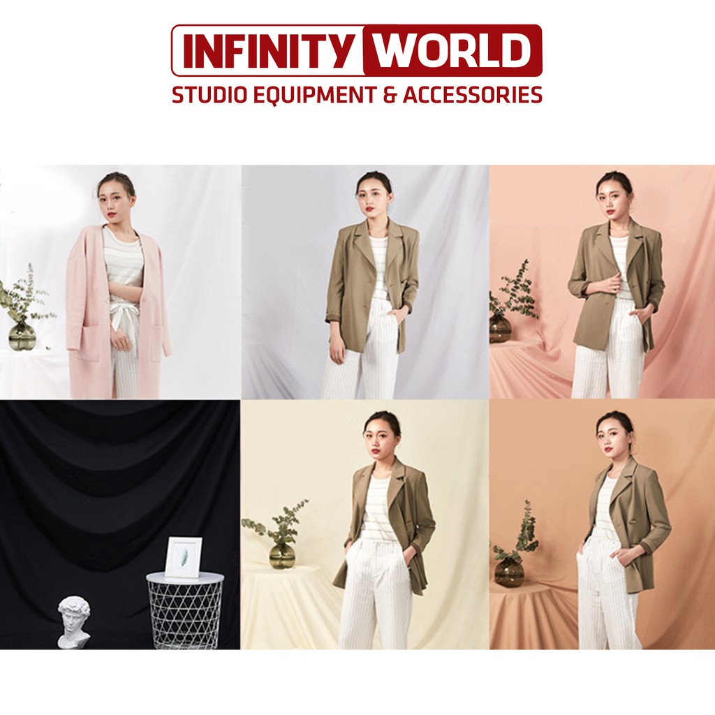 Plain fabric backdrop for taking photos of lookbook and livestream ...