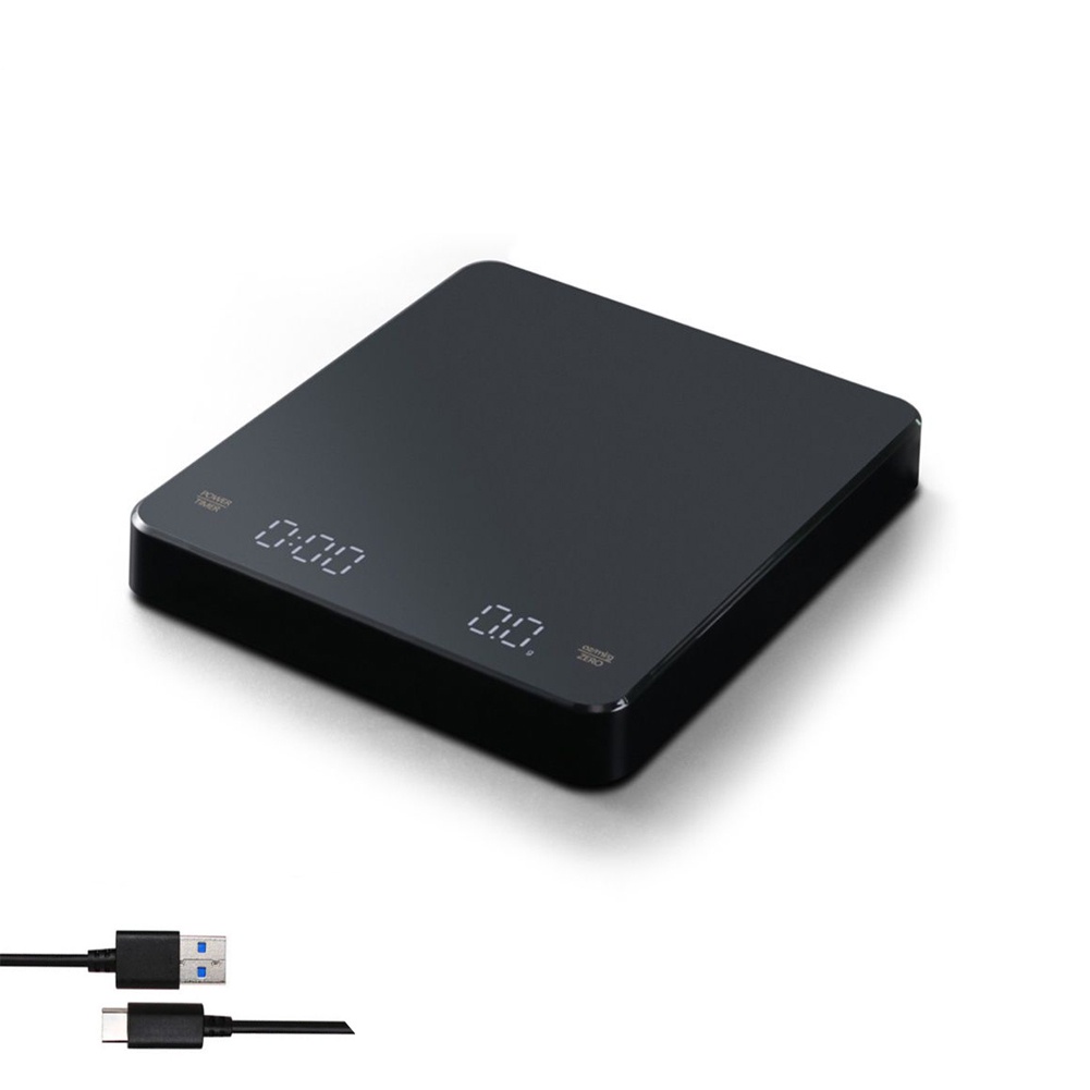 Rechargeable Coffee Scale Auto Timer LED Display Kitchen Scales ...