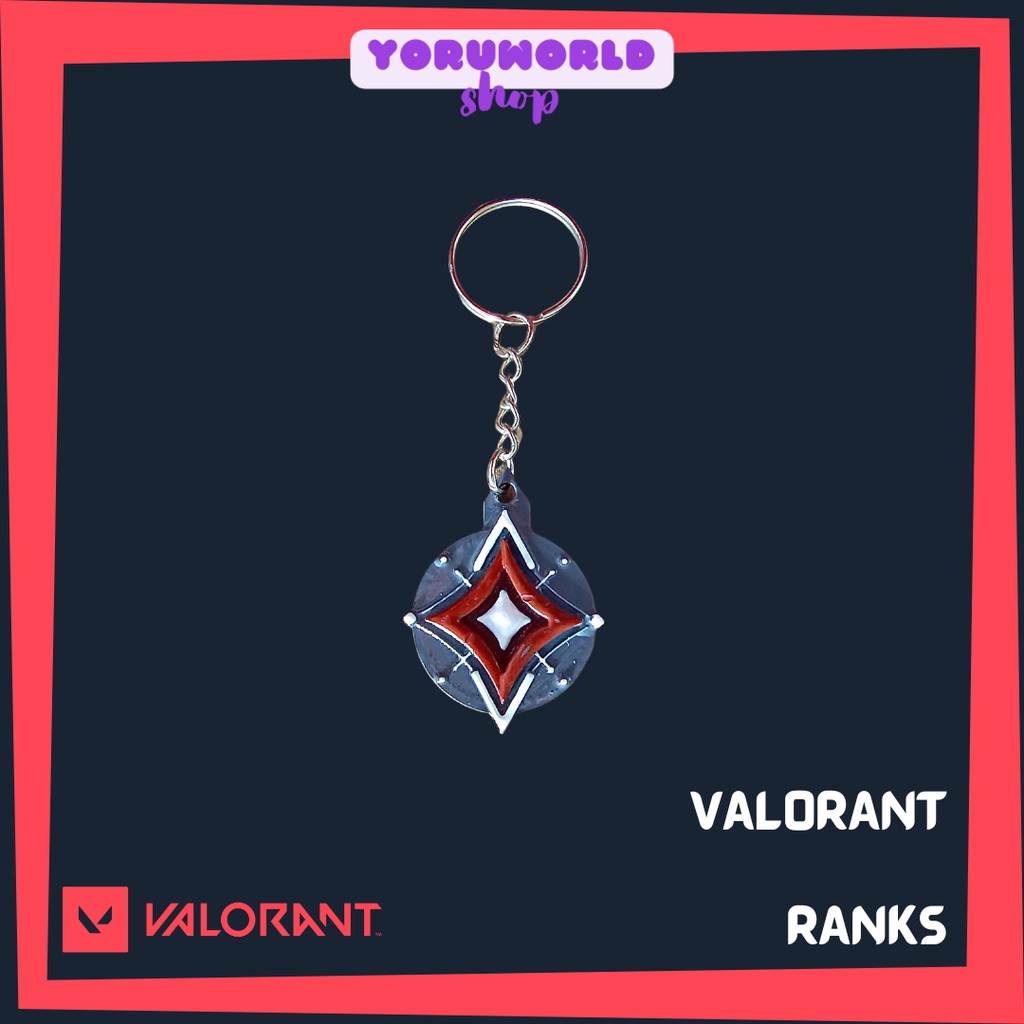 VALORANT RANK Gun Buddy Charm Keychain 3D prints [ReadyStock] | Shopee ...