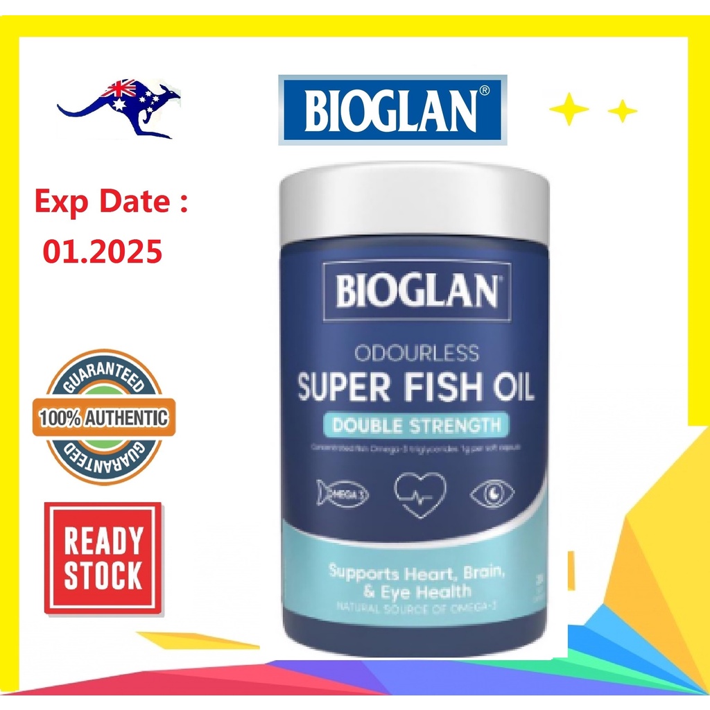 BIOGLAN Super Fish Oil Double Strength 2000 (200 Capsules) | Shopee ...