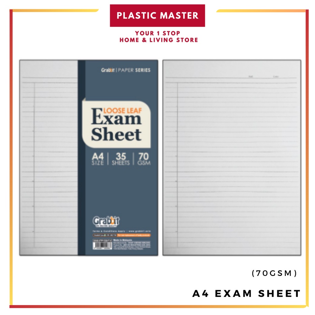 Good Quality (70gsm) A4 Exam Sheet Narrow Line Exam Sheet/ Test Pad ...
