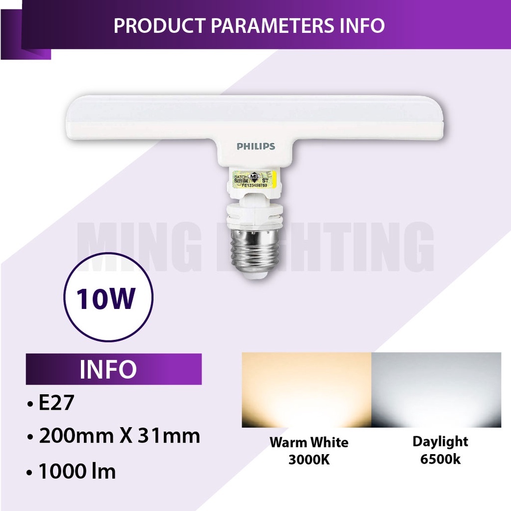 [SIRIM] Philips LED Stick Bulb E14 E27 PLC Energy Saving MyCare Lighting Home Ceiling Lamp Down ...