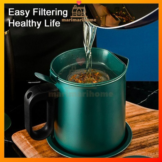 Japanese-style Oiler Home Stainless Steel Filter Mesh With Lid Oil ...