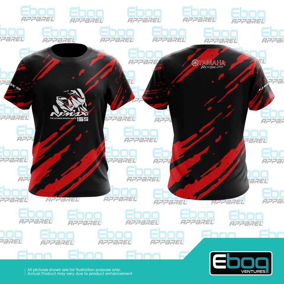 [Ready Stock] Tshirt NMAX Yamaha BLACK 01 Sublimation /AB NMAX 155 Eboq ...