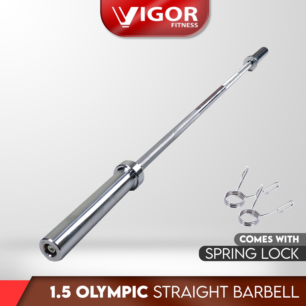 Vigor Fitness Olympic Straight Barbell (1.5m) | Shopee Malaysia