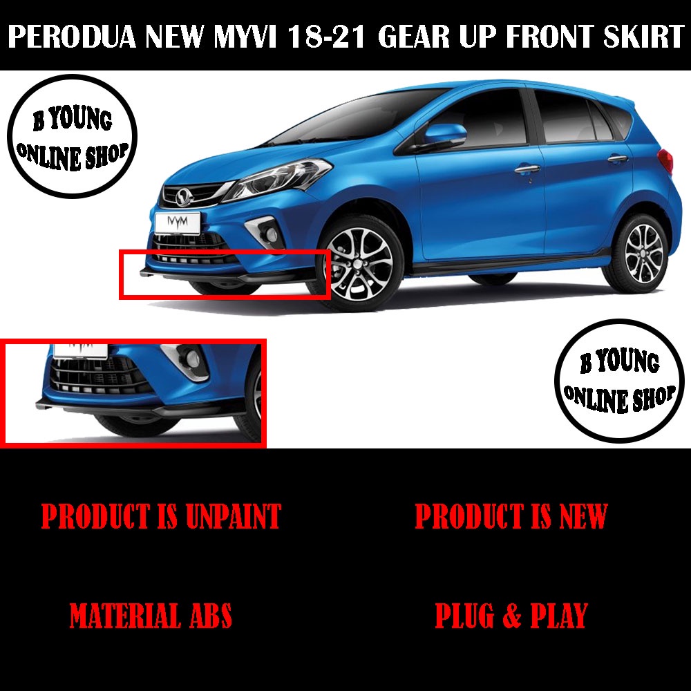 PERODUA MYVI VVTI NEW 3RD GEN NEW MYVI 2018 2019 2020 FULLSET BODYKIT ...