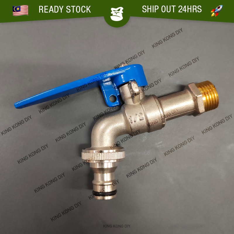KITA 1/2” 230# Union Bib Cock Tap Washing Machine Outdoor Garden Faucet ...