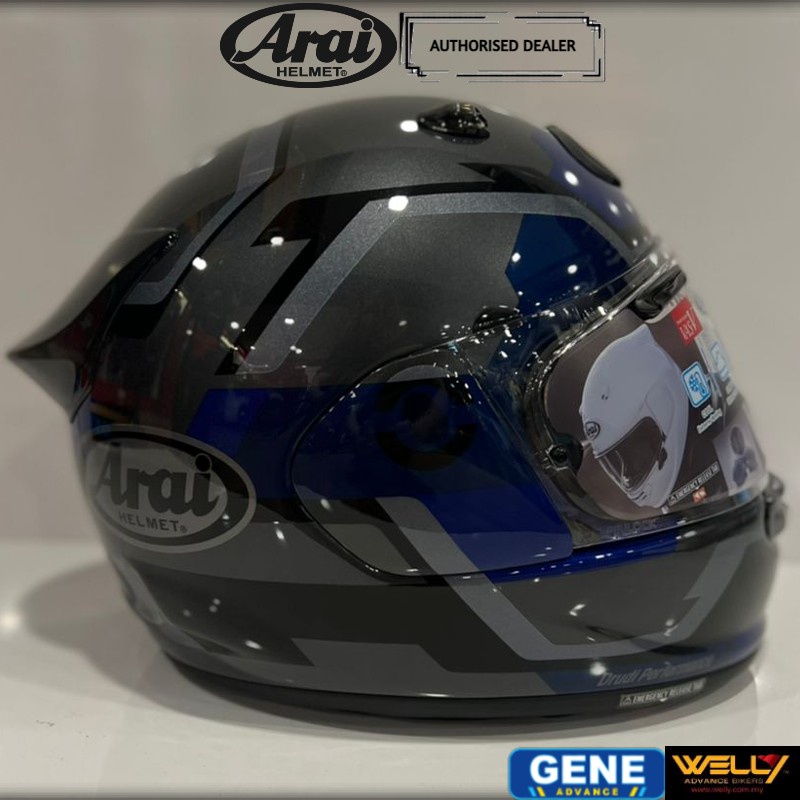 ARAI Quantic Face Blue Sport Touring Full Face Helmet 100% Original ...