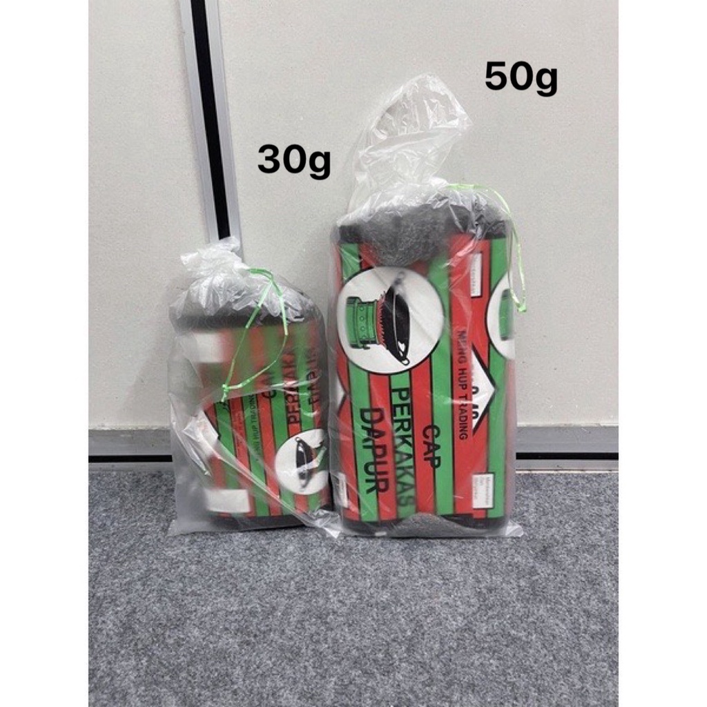 Cap Perkakas Dapur 30g/50g Scrubbing Scrub Steel Wool Wok Brush Berus ...