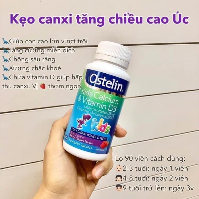 Ostelin Calcium Vitamin D3 dinosaur chewable tablets for children from ...