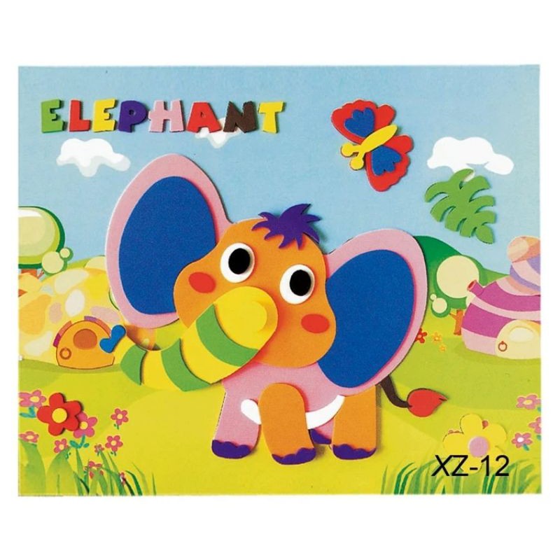 ️Busy Kids ️3D movable EVA sticker puzzle/kid DIY art and craft ...