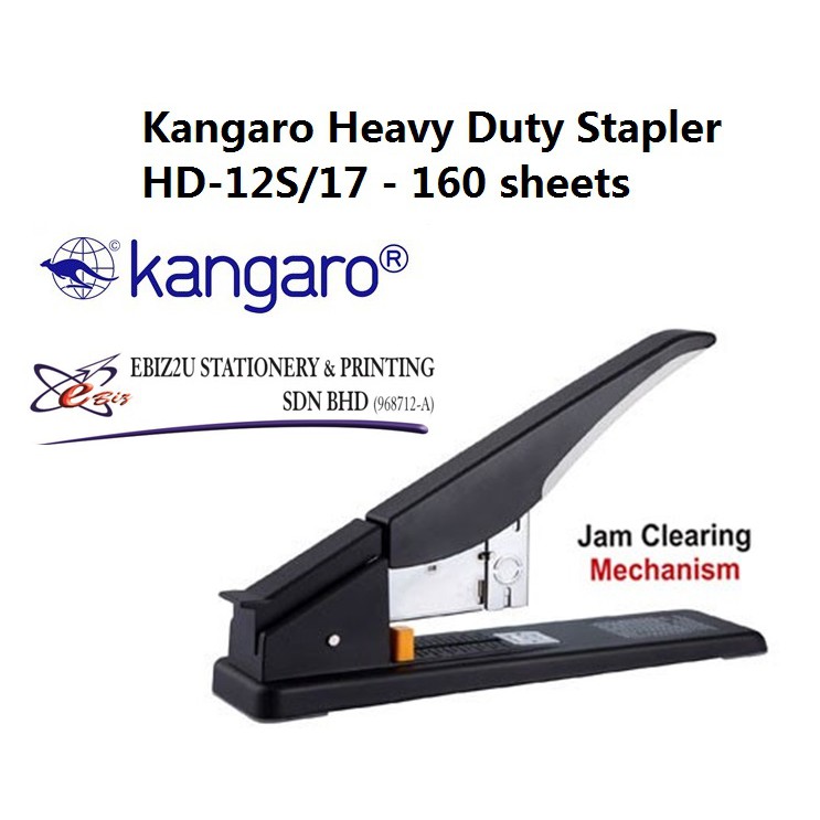 Kangaro Heavy Duty Stapler HD-12S/17 - 160 sheets (alat pengokot, kawat ...