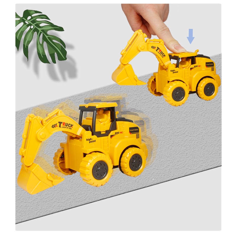 Ready Stock Pull-back Construction Lorry Truck Toys for Kids Permainan ...