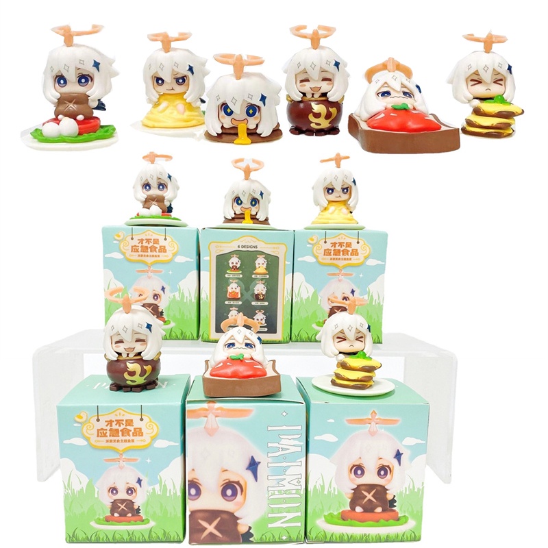 6pcs/set Genshin Impact Paimon Anime Figure Genshin Emergency Food ...