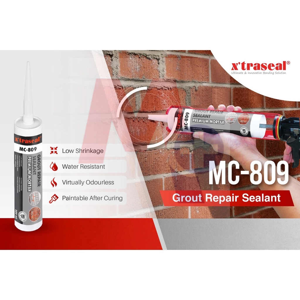 xtraseal MC-809 GROUT REPAIR SEALANT crack repair crack seal silicone ...