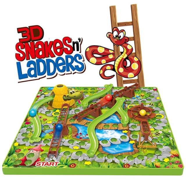 3D snakes ladders / Dam ular 3D | Shopee Malaysia
