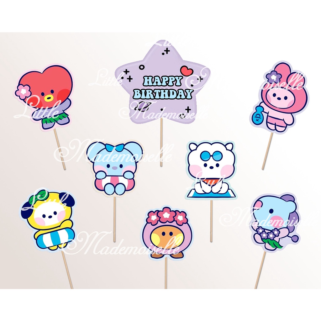 Bts BT21 minini cupcake topper | Shopee Malaysia