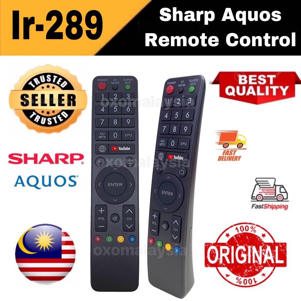 Sharp Aquos Smart TV Remote Control 289 Compatible | Shopee Malaysia