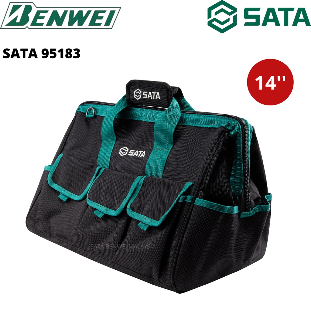 SATA 95183 PORTABLE TOOL BAG 14" / ELECTRICIAN TOOL BAG / PORTABLE ...