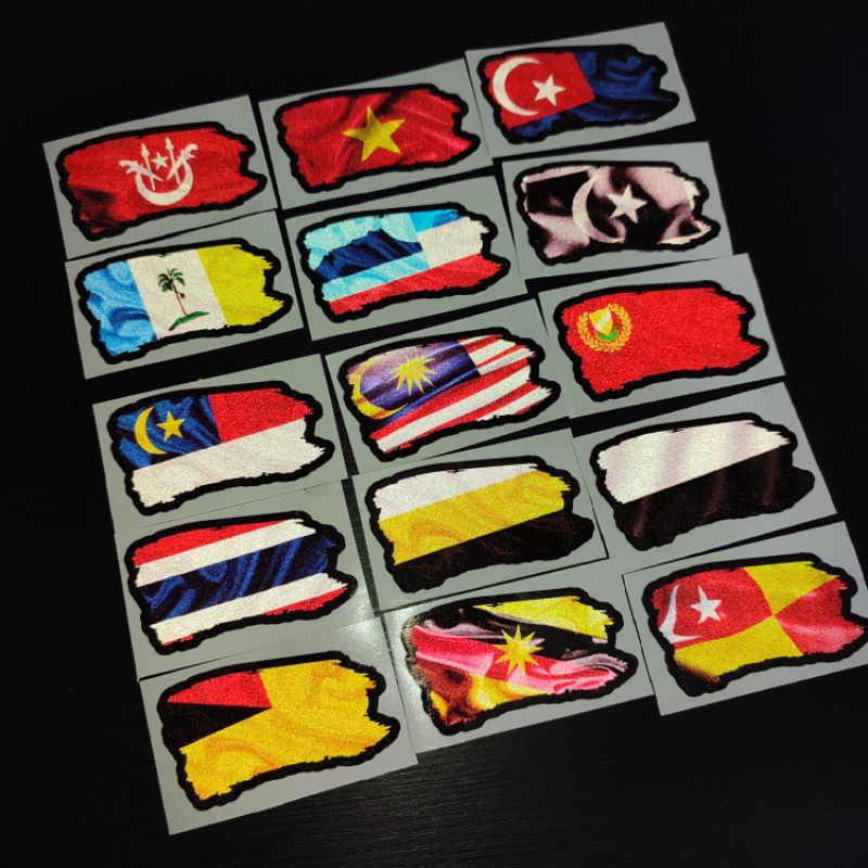 Sticker bendera Malaysia negeri | Shopee Malaysia
