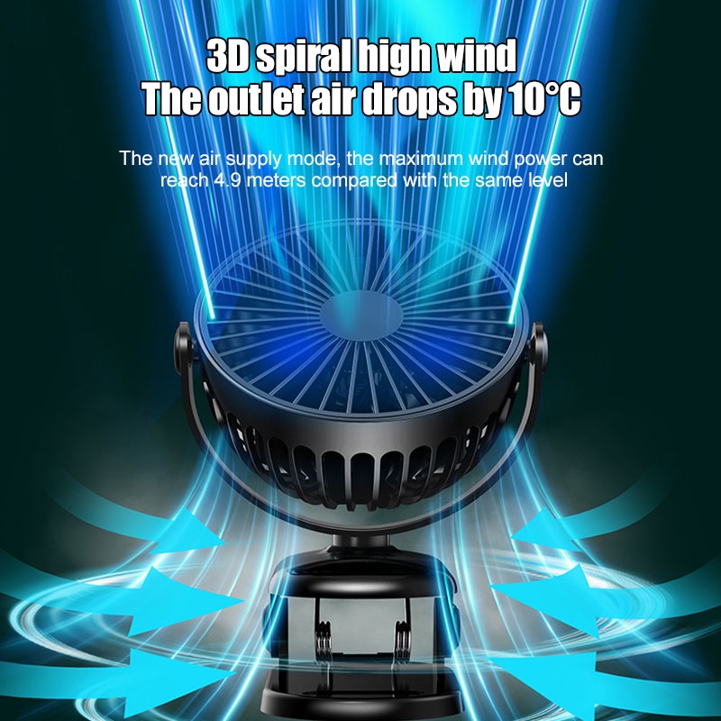 KONKA USB rechargeable clip fan Kipas Portable Hand Mini Clip Cooling ...