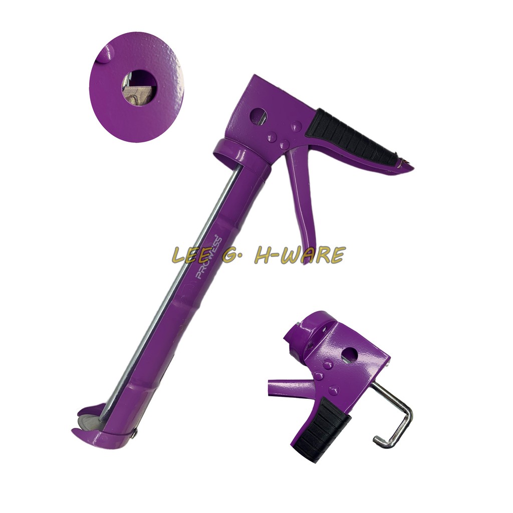 PROWESS Heavy Duty Caulking Gun I Silicone Gun with Built in Cutter I ...