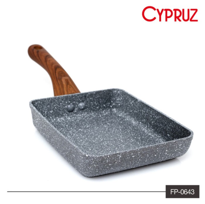 CYPRUZ Fry Pan Faceted Omelette Marble Induction Frying Pan 18 cm ...
