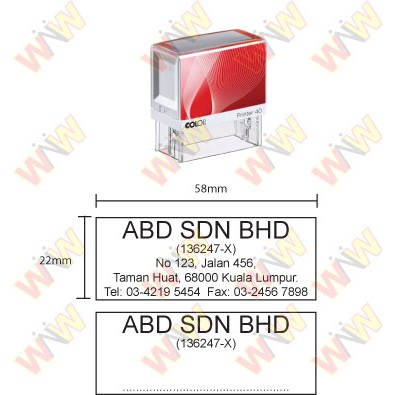 COLOP Printer Line Self-Inking Rubber Stamp P10 P20 P30 P40 P50 P60 ...