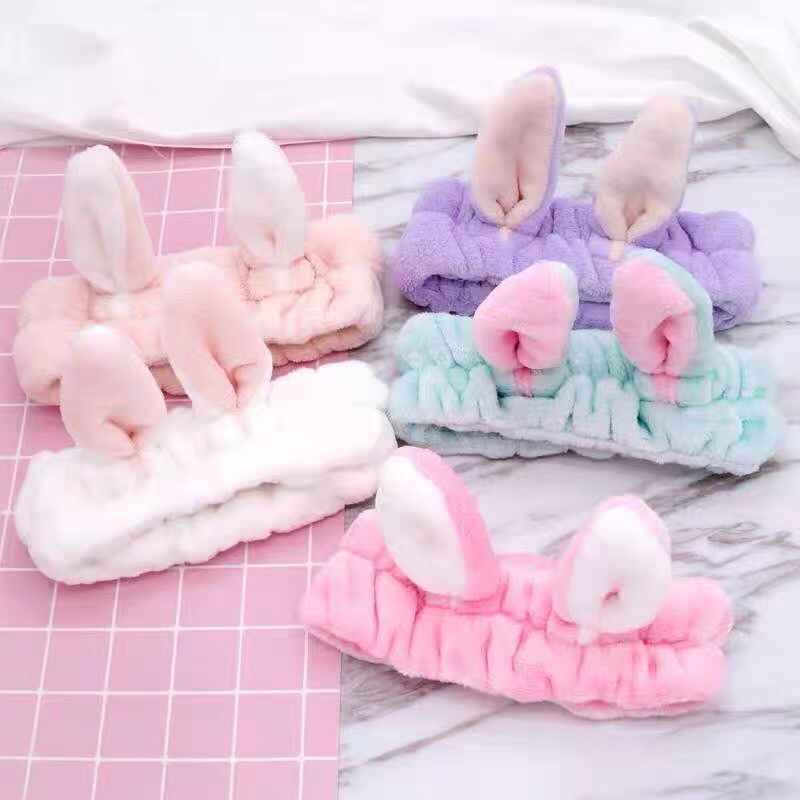 Ready Stock Korean Women Rabbit Hair Band Wash Face Headband Cute Bow ...