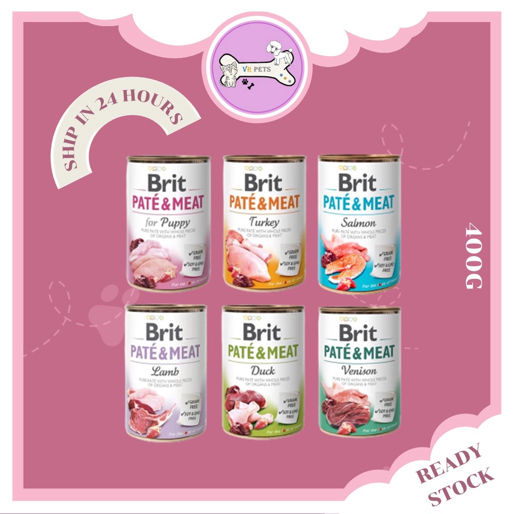 Brit Pate & Meat Dog Can Wet Food 400G - (Can Food / Dog Wet Food ...