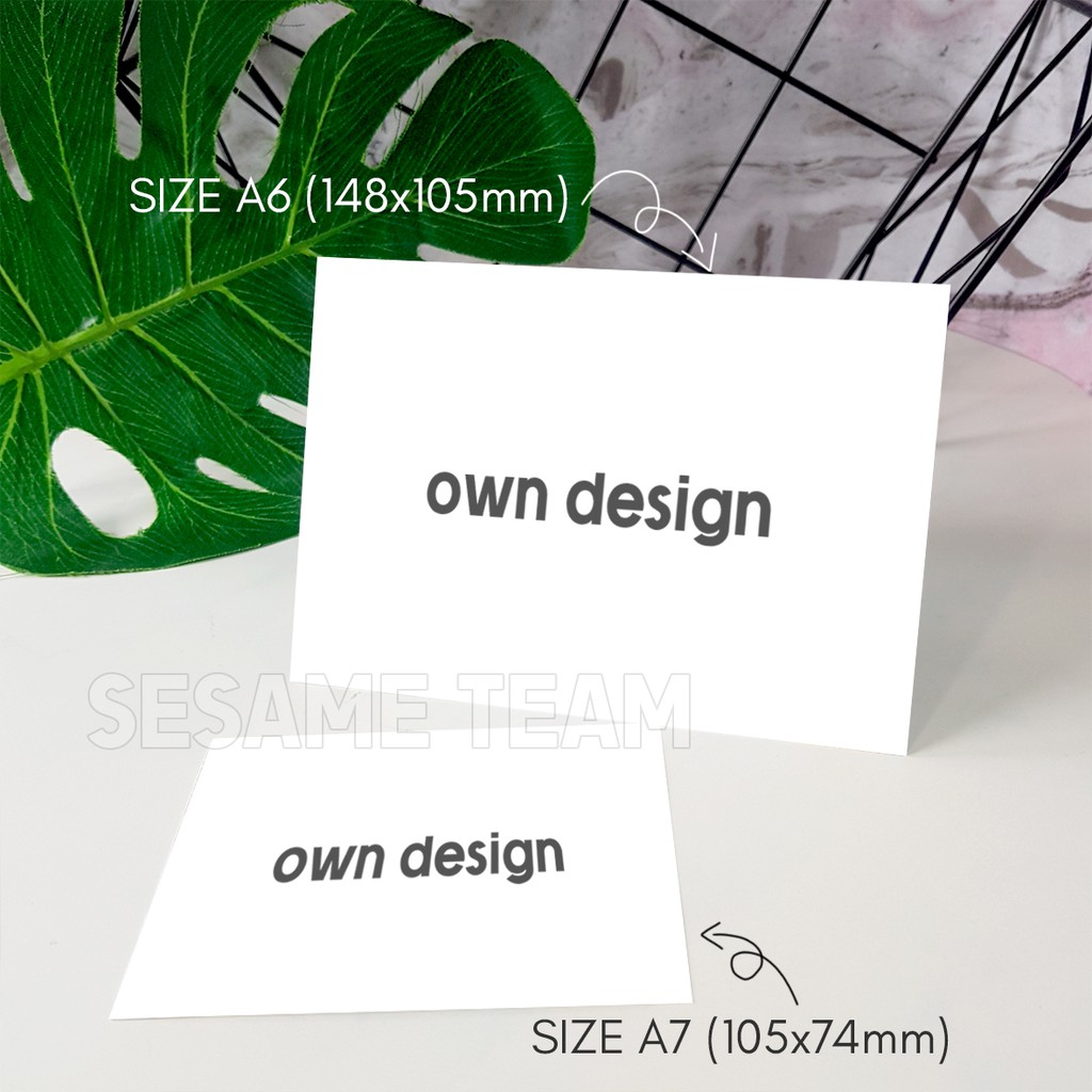 100pcs Customize A6 A7 Card Printing 260gsm Artcard Gift Card Thank You ...