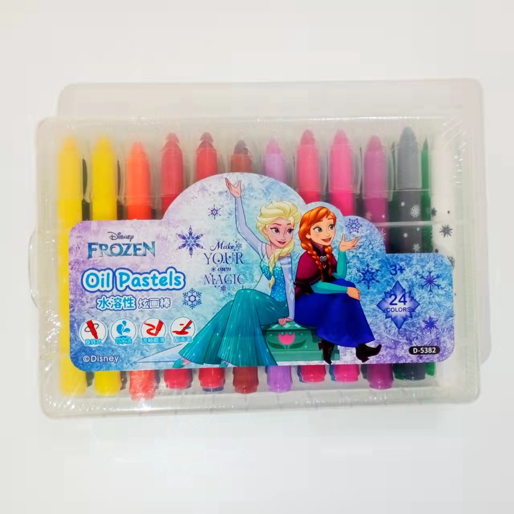 Disney colors oil pastel set crayons Frozen Elsa Sophia 12 18 24 colors ...