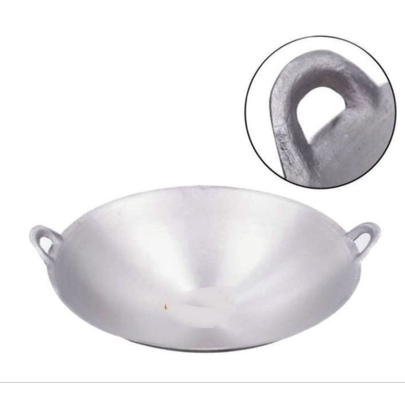 Aluminium Wok with Double Handle | Cooking Pan | Kuali | Shopee Malaysia