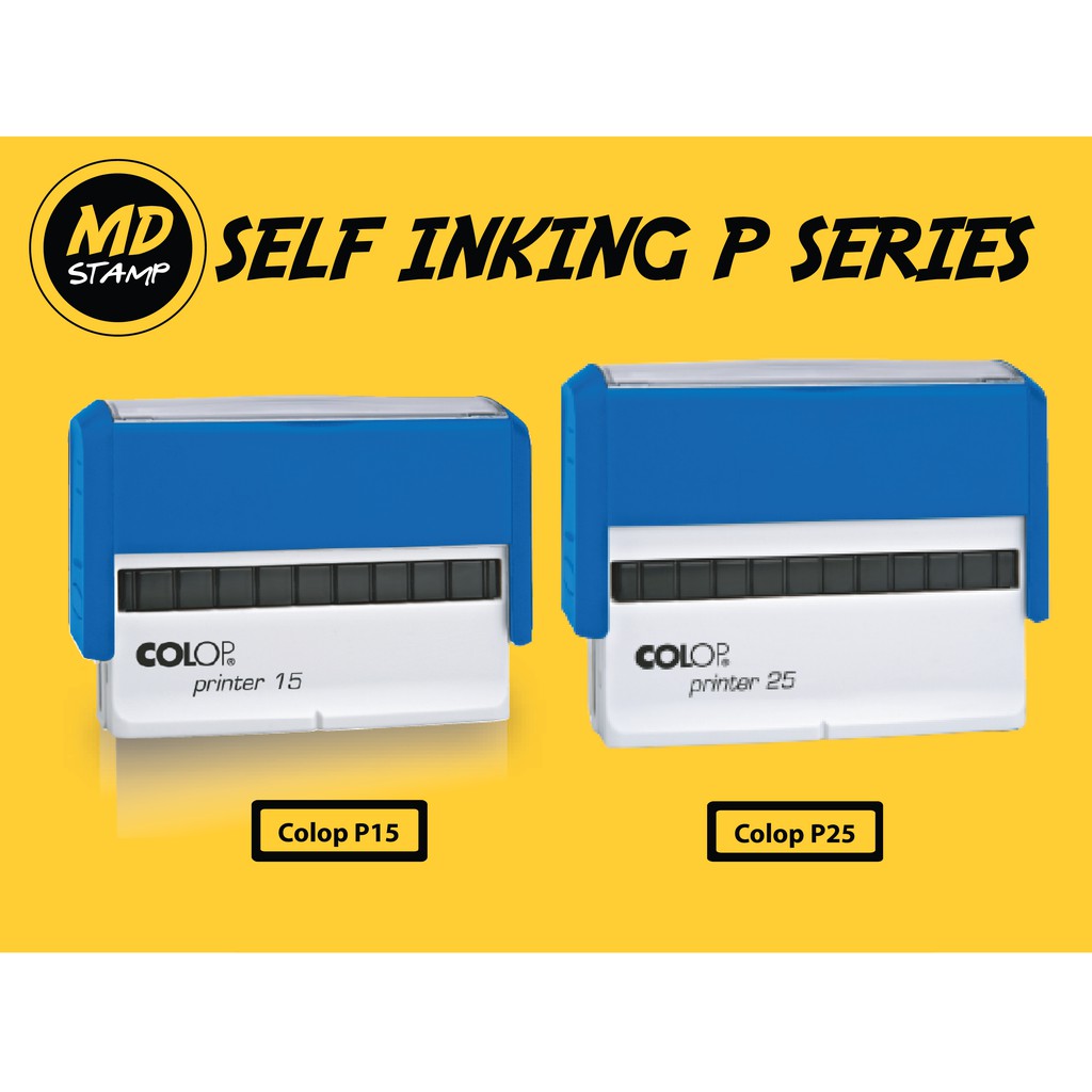 Rubber Stamp COLOP Printer Round Self-Inking Stamp P15 P25 | Shopee Malaysia