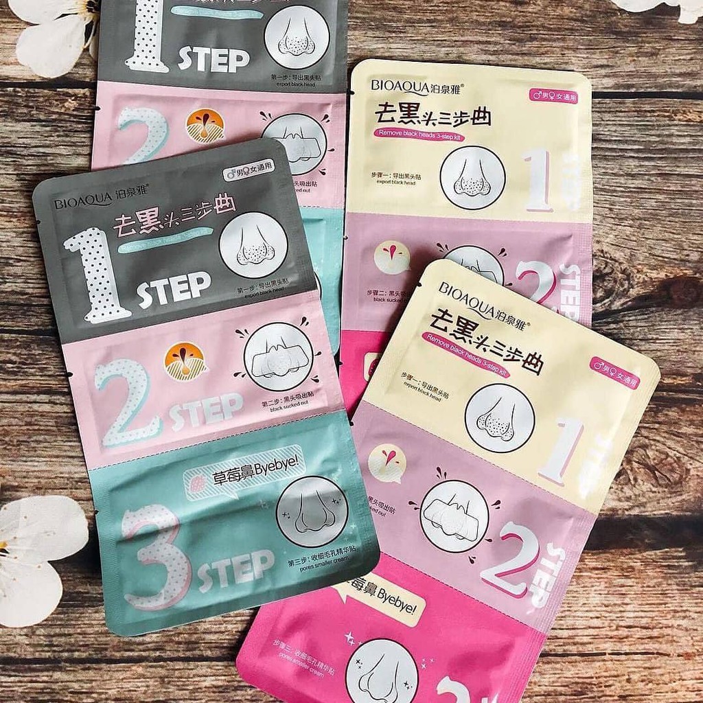 Bioaqua 3-step nose acne removal Set | Shopee Malaysia