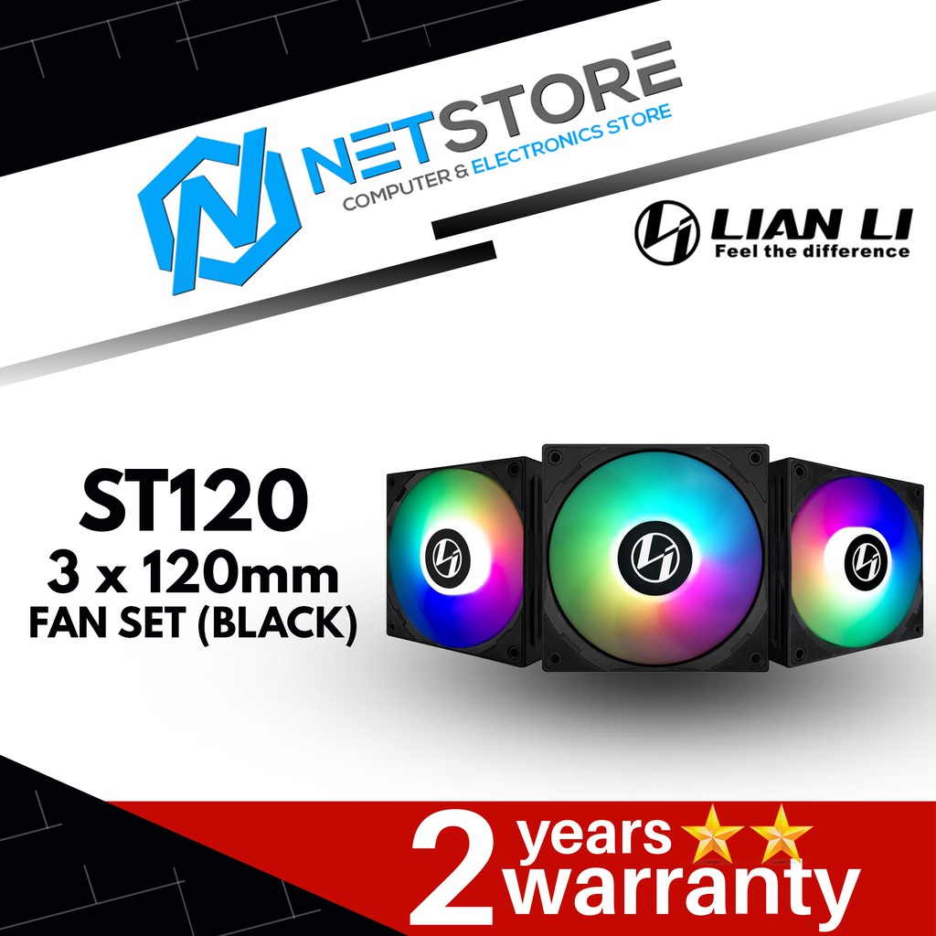 LIAN LI ST120 3 X 120MM ARGB CASING FAN SET (BLACK) - ST120-3B | Shopee ...