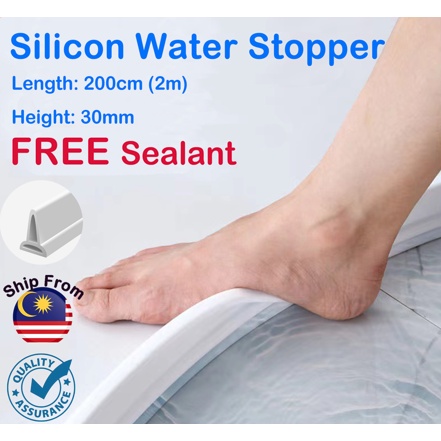 2m Bathroom Water Stopper Flood Barrier Rubber Dam Silicon Water ...