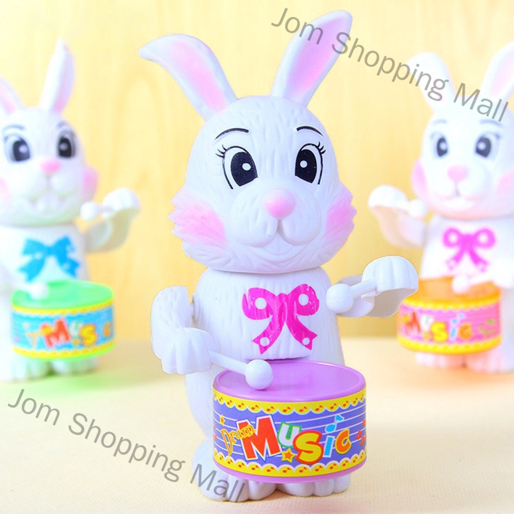Jom Shopping Mall Cartton Rabbit Drumming Toy Clockwork Wind-Up ...