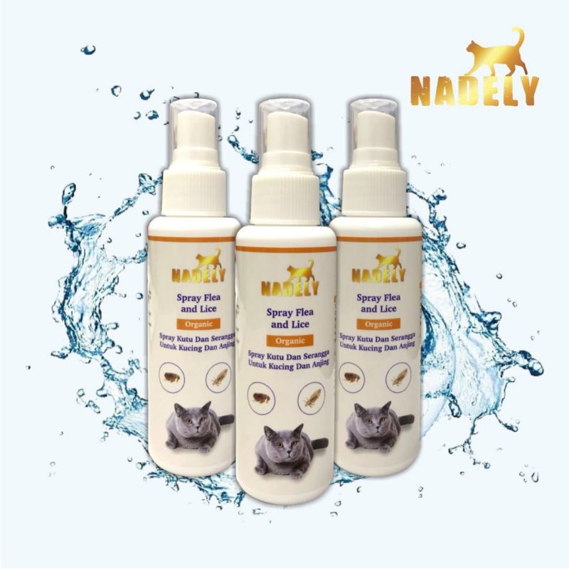 SPRAY KUTU HAMA KUCING DAN ANJING ORGANIK NADELY SPRAY FLEA AND LICE ...