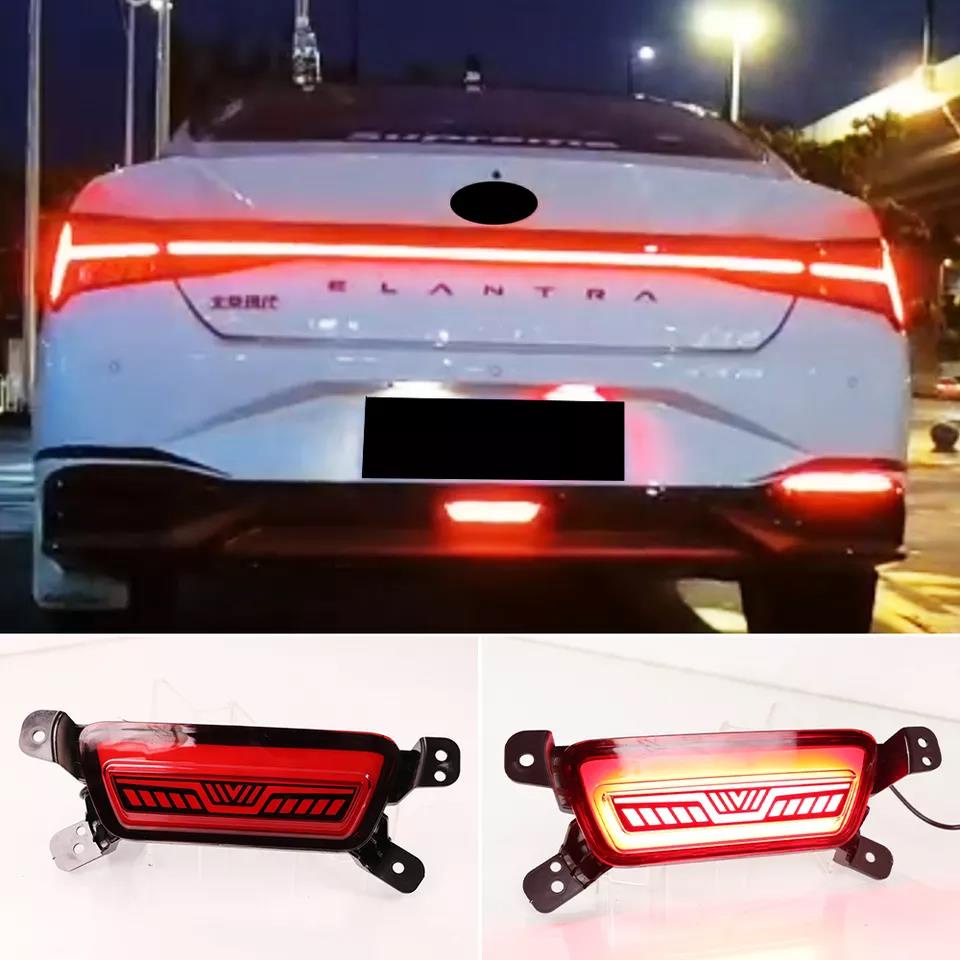 Car Flashing 1PCS Auto Rear Bumper Reflector Brake Light For Hyundai ...