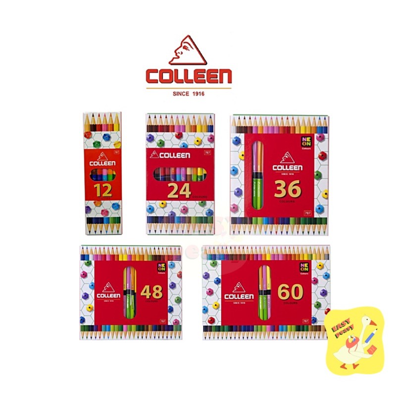 Colleen Colored Pencils 2 Heads 12/24/36/48/60 Colors Model 787 ...