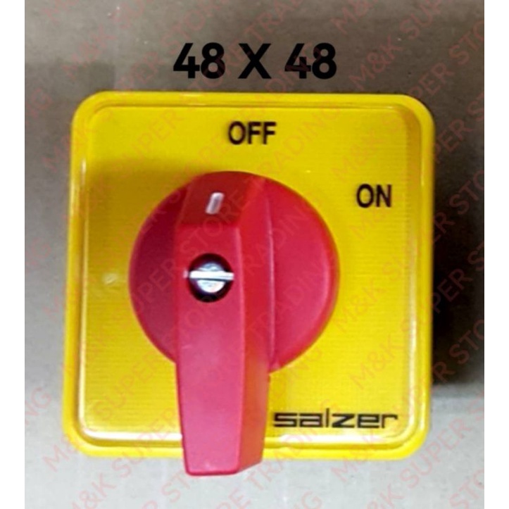 SALZER ISOLATOR (OFF-ON) 48 X 48 SELECTOR SWITCH 16A 1P 2P 3P 4P 5P ...