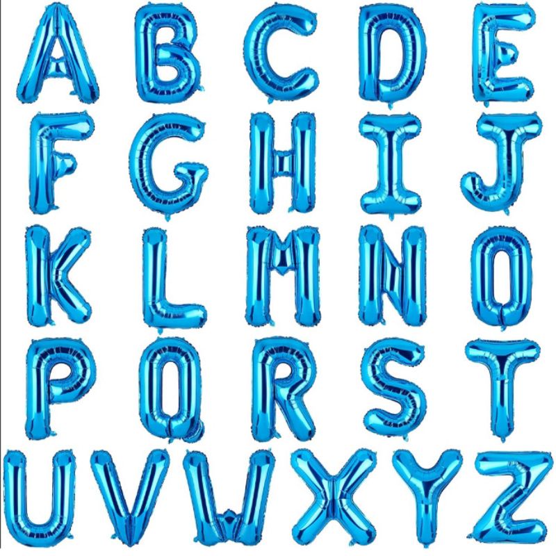 Balloon Alphabet A to Z Letter Balloon Huruf Foil Blue | Shopee Malaysia