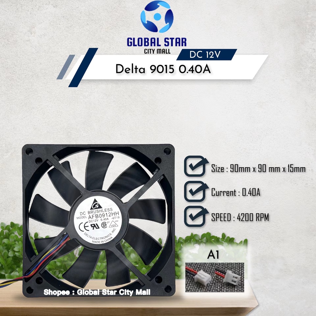 Original DELTA 9015 DC 12V 0.4A 4200rpm Cooling Fan [NEW] | Shopee Malaysia