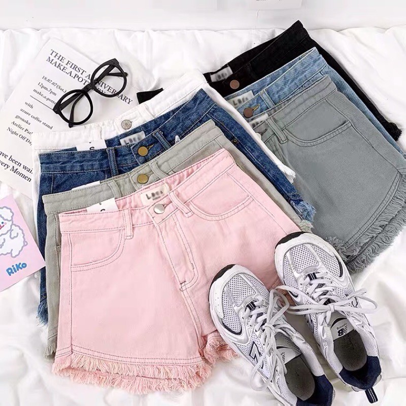 {Preorder} Casual denim cutoff wide leg short 💕 | Shopee Malaysia