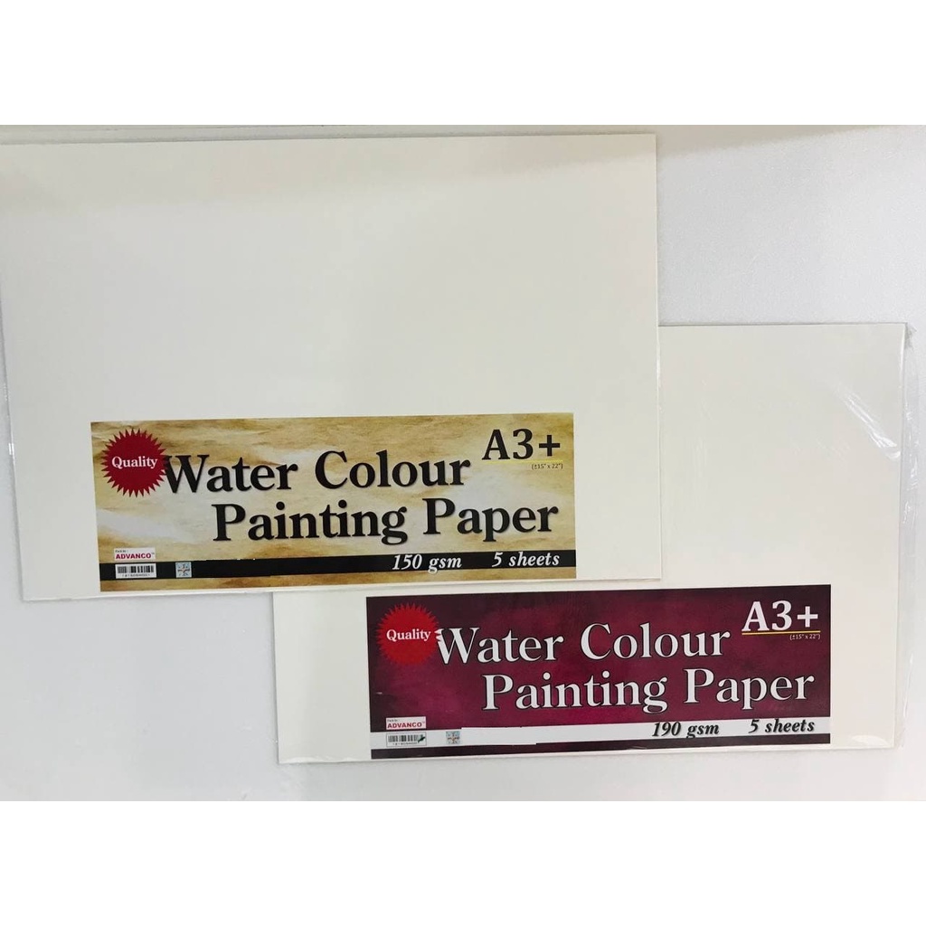ADV WATERCOLOR PAINTING PAPER A3+ (15"x22") 5PCS (150GSM | 190GSM ...